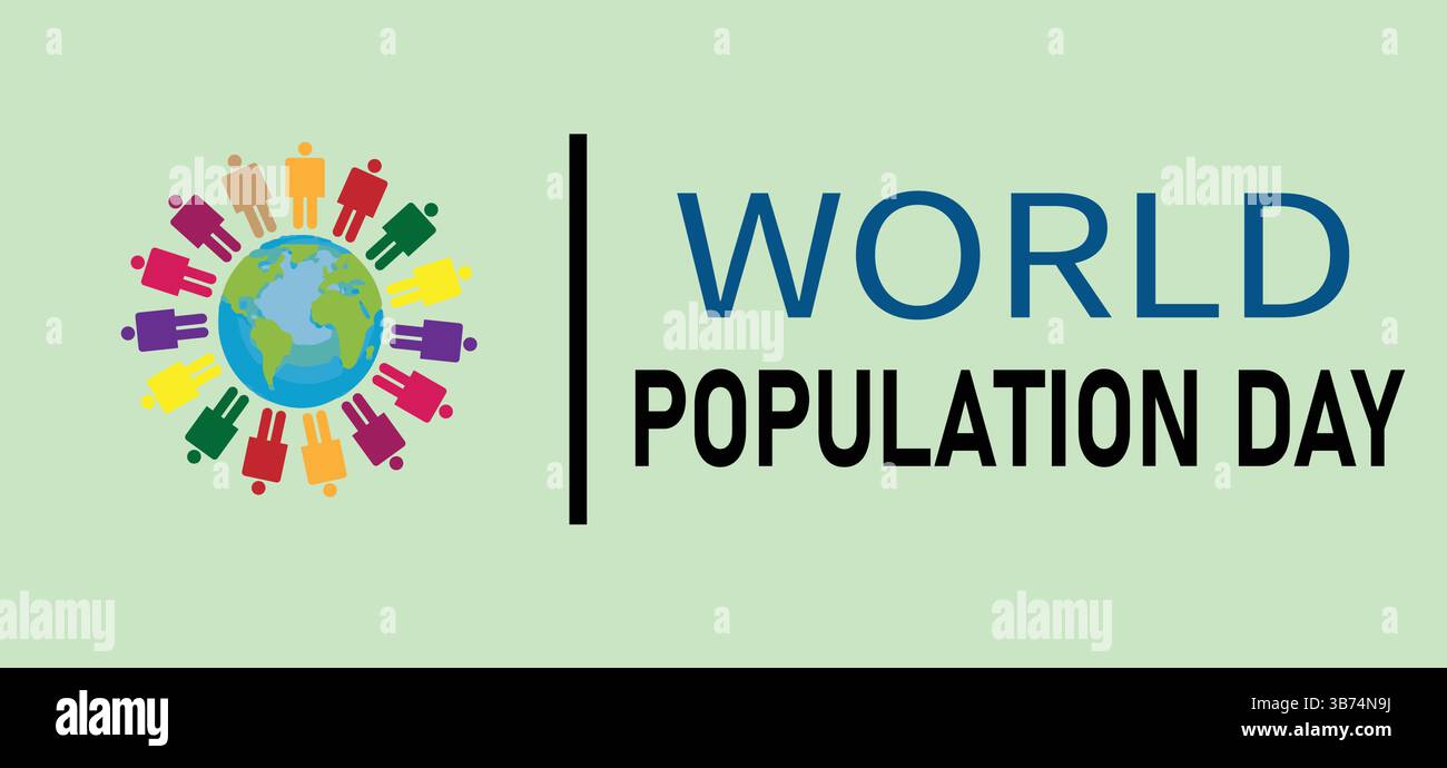 World Population Day Creative Concept Design for Banner, Poster, or ...