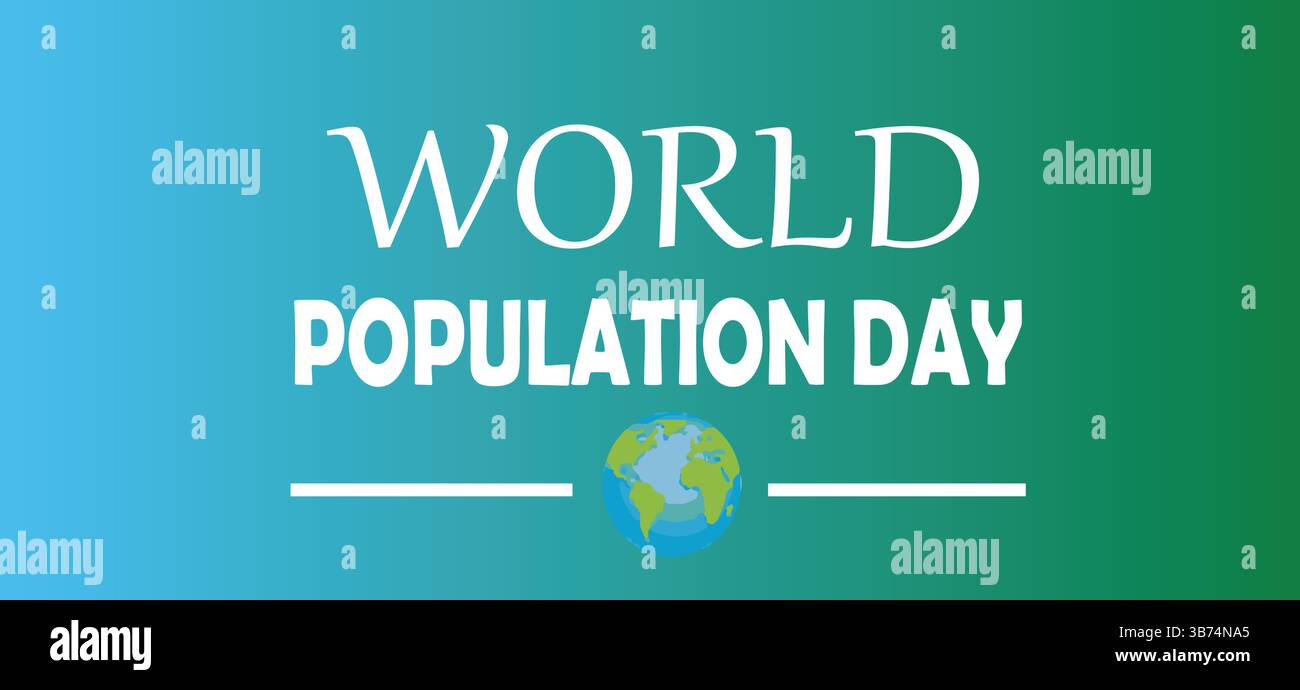 World Population Day creative concept design featuring a world map ...