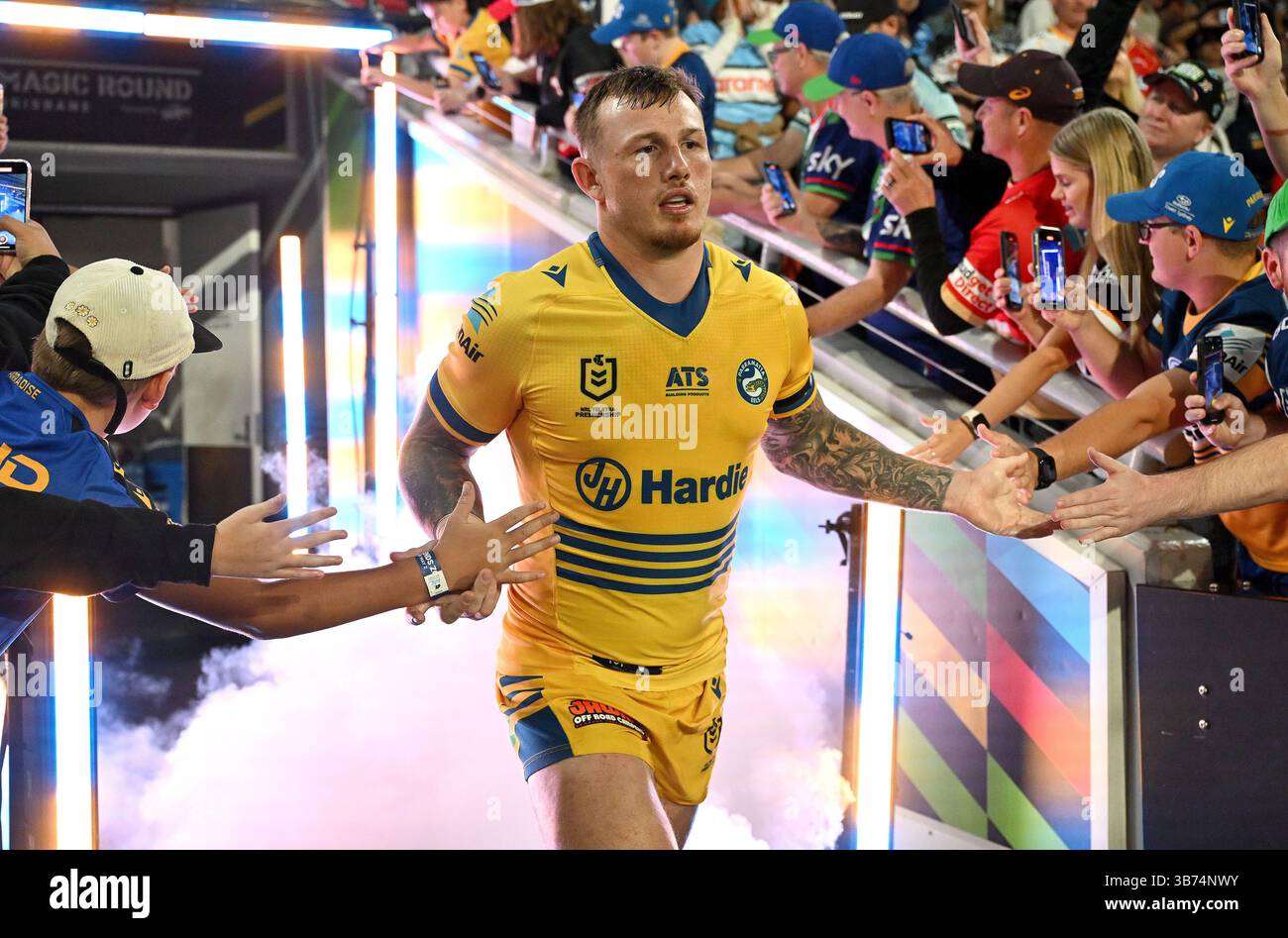 Brisbane, Australia. 02nd May, 2025. J'maine Hopgood of the Eels during ...