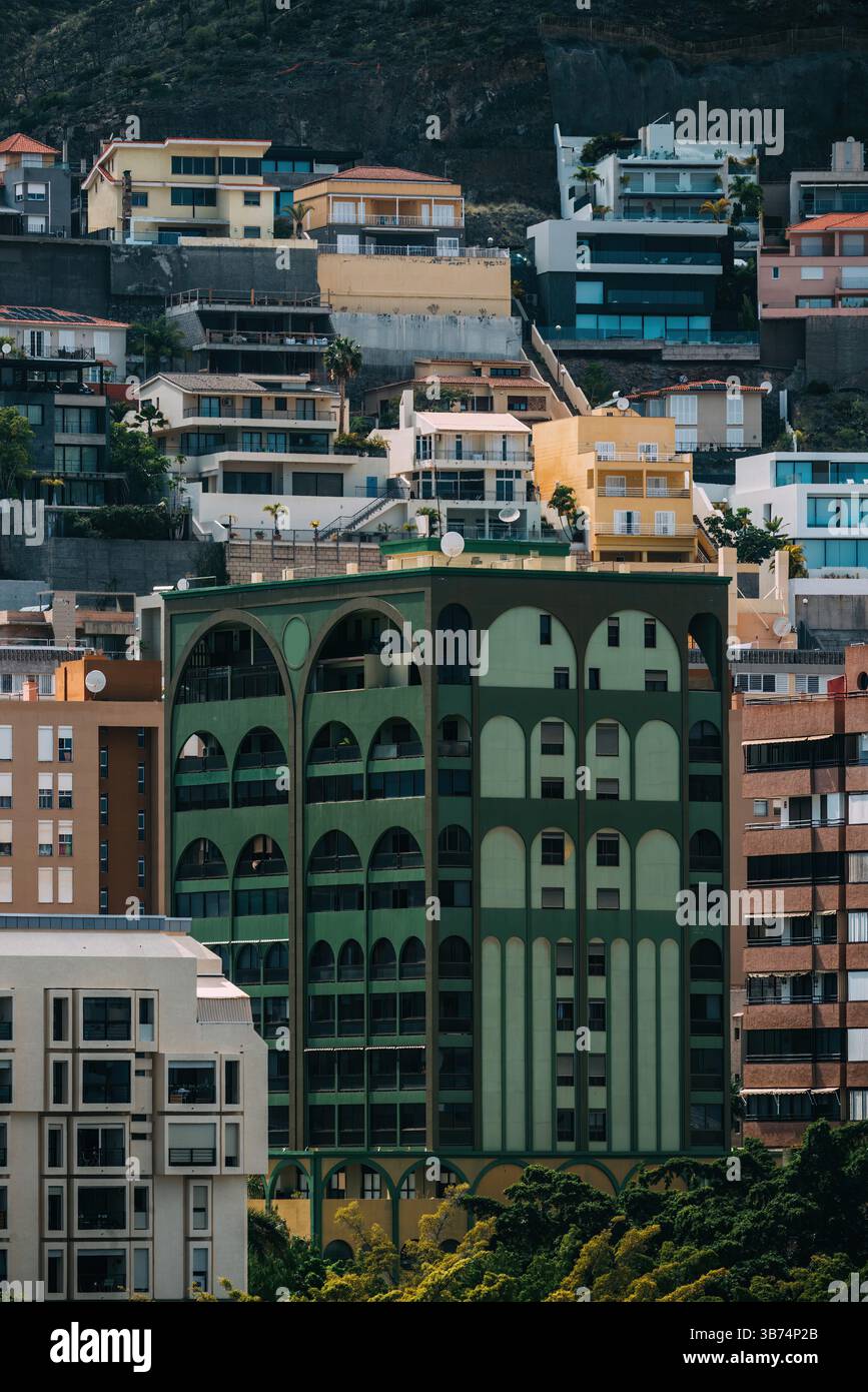 Buildings in Santa Cruz de Tenerife reflect unique architectural styles ...