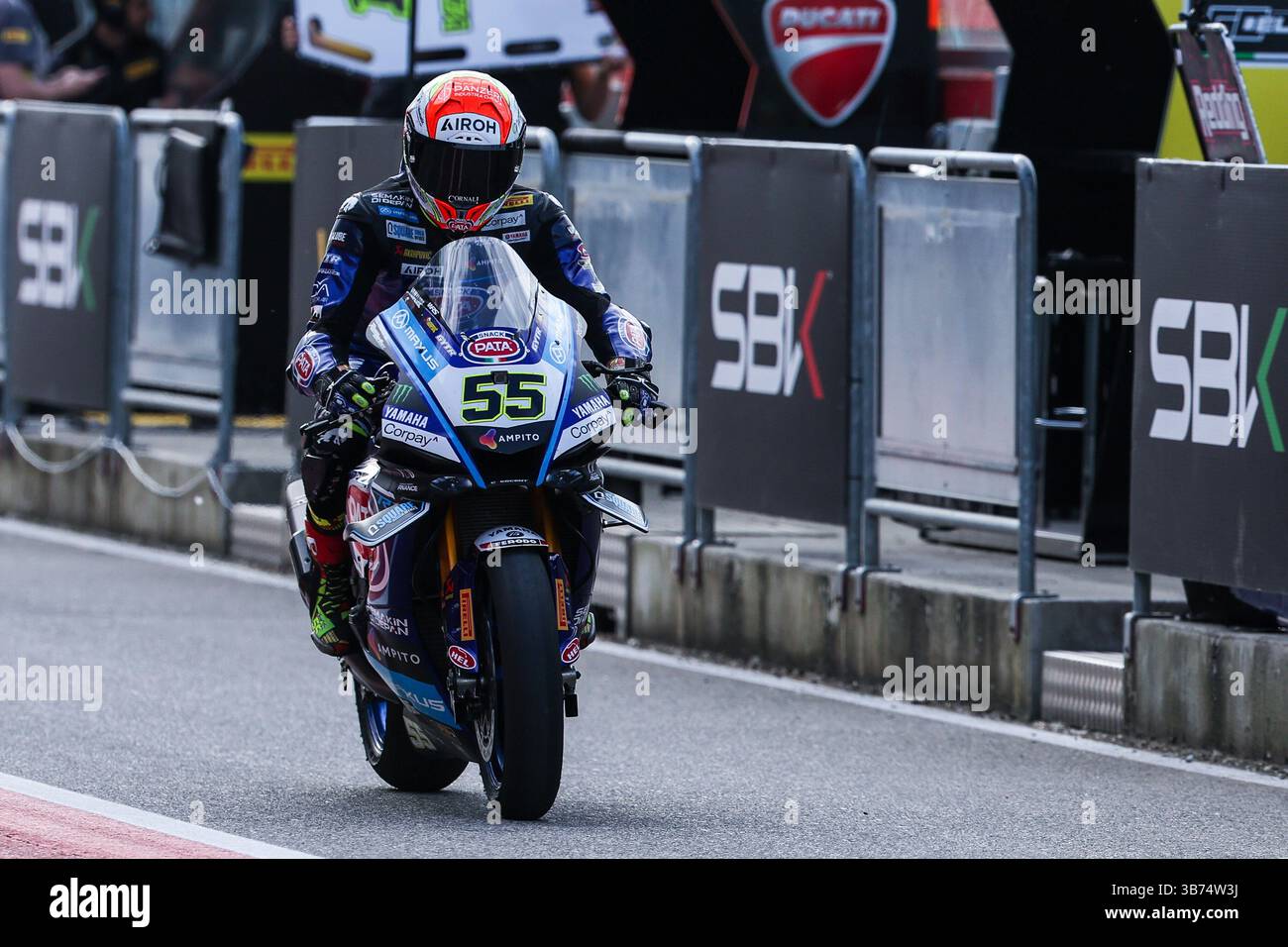 Andrea Locatelli of Pata Maxus Yamaha with Yamaha YZF R1 during FIM SBK ...