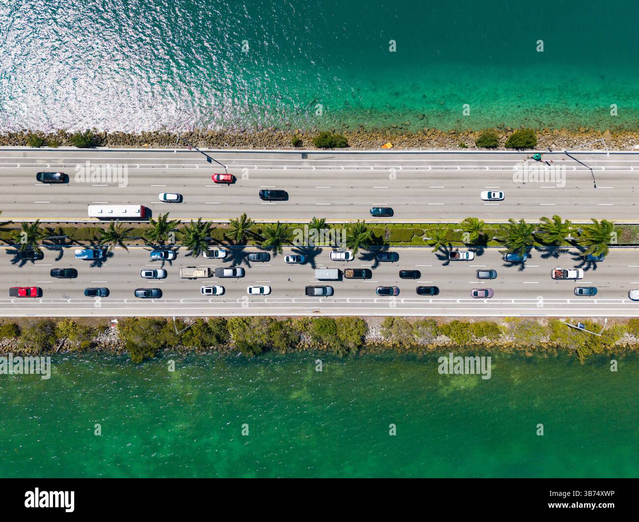 Aerial broad causeway miami beach hi-res stock photography and images ...