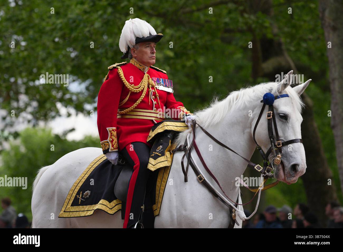 Major General James Bowder, head of the Household Division leads a ...