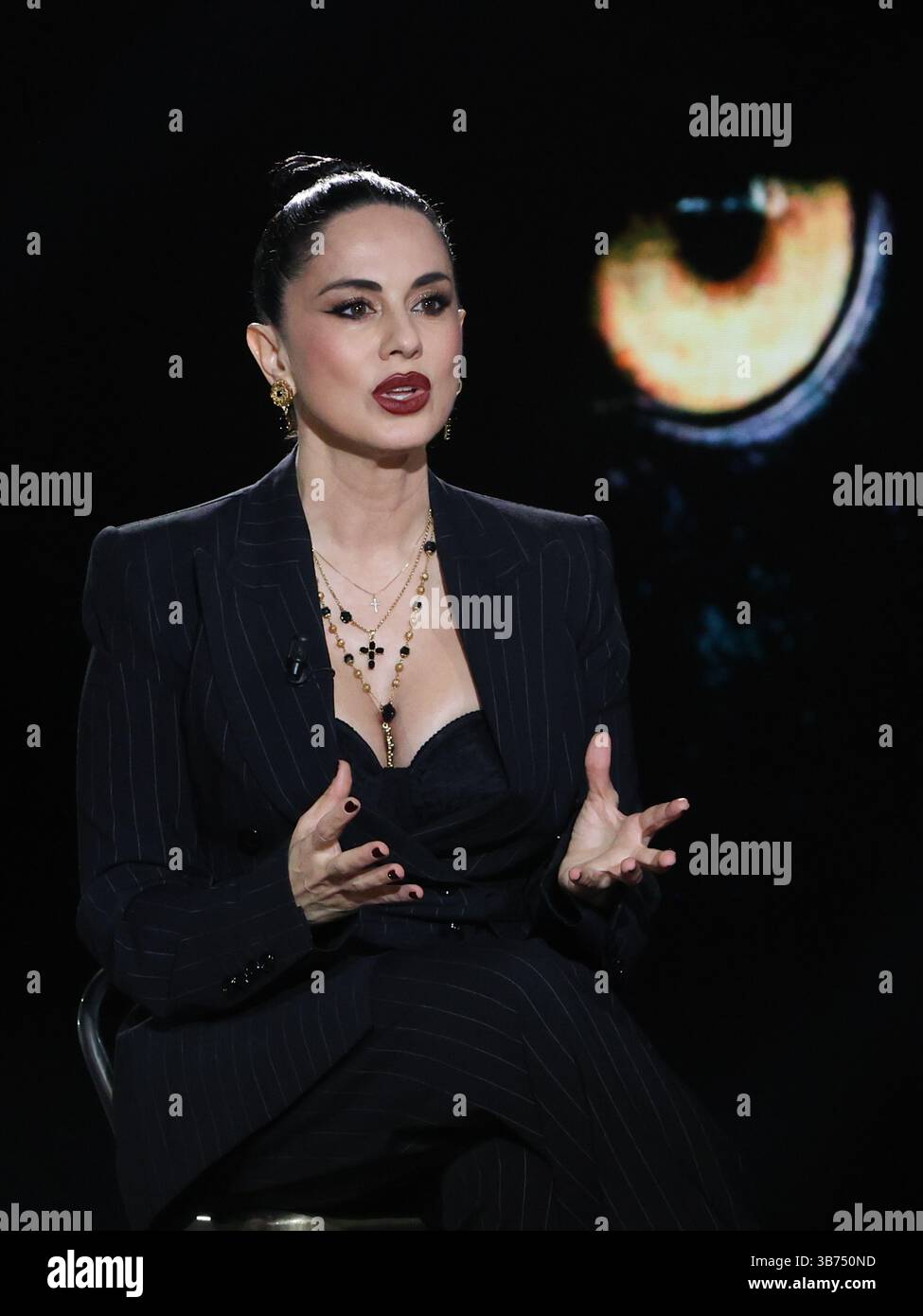 Rome, Italy. 05th May, 2025. Rome, Rai studios ex Dear, TV show "Belve ...