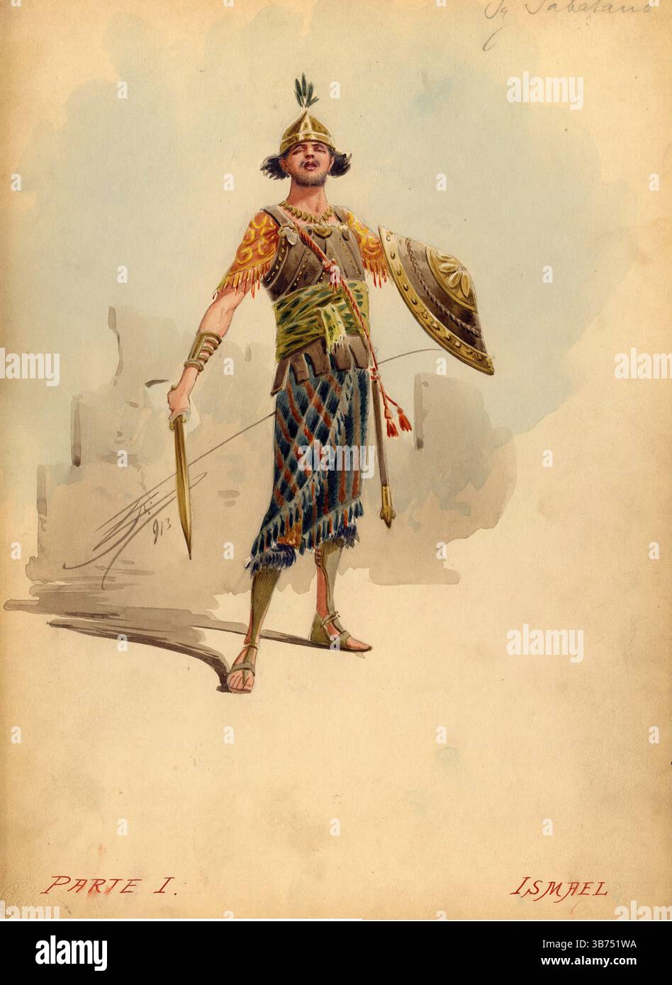 Costume design for the opera Nabucco by Giuseppe Verdi. Museum: Teatro ...