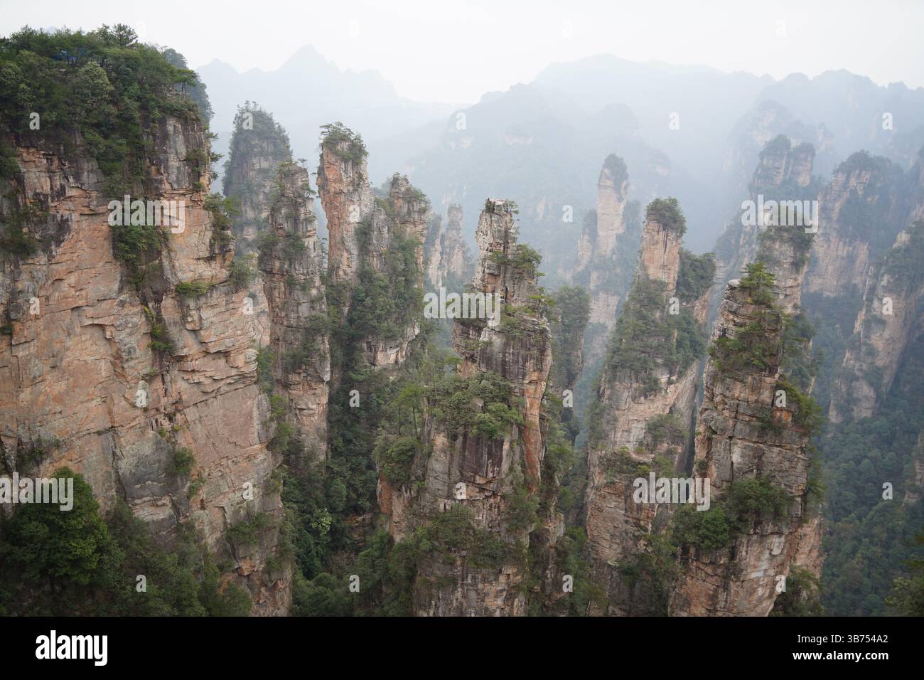 Majestic Sandstone Pillars of Zhangjiajie National Forest Park, China ...
