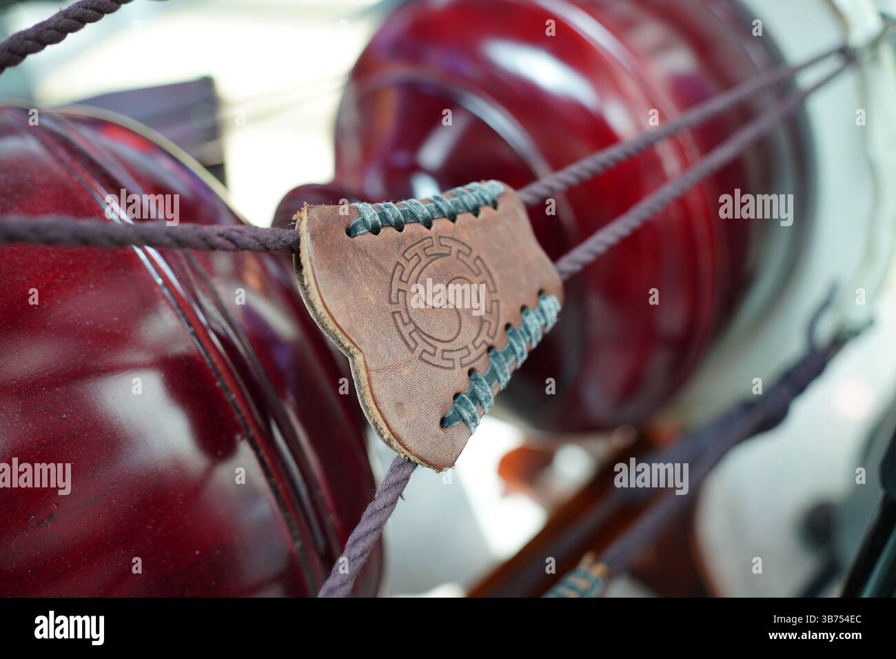 Close-Up of Traditional Korean Janggu, a Drum with Intricate Engravings ...
