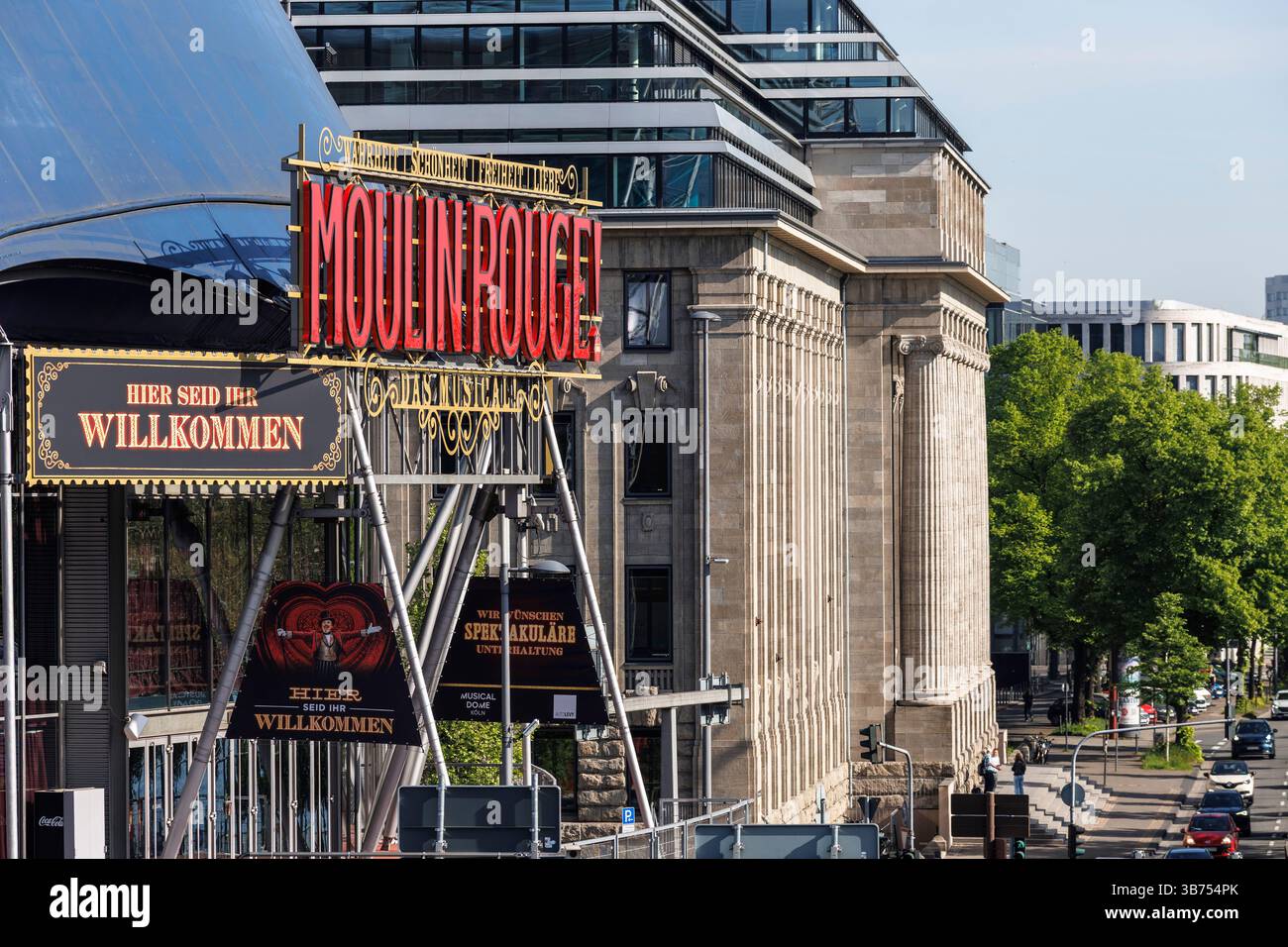 the Musical Dome and the office building "Neue Direktion" on the street ...