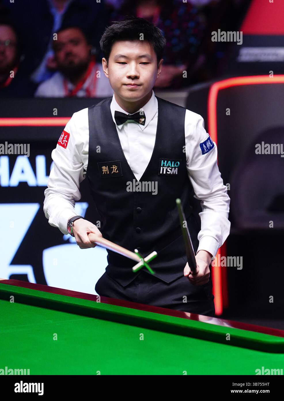 Zhao Xintong during his Final match with Mark Williams on day seventeen ...