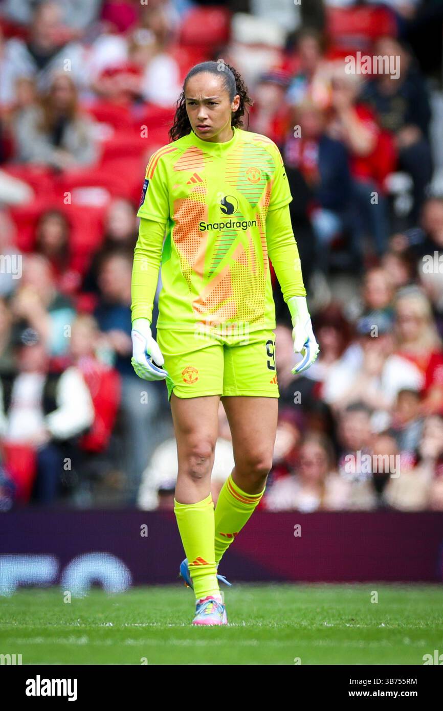 Manchester, UK. 04th May, 2025. Manchester United Women Phallon Tullis ...