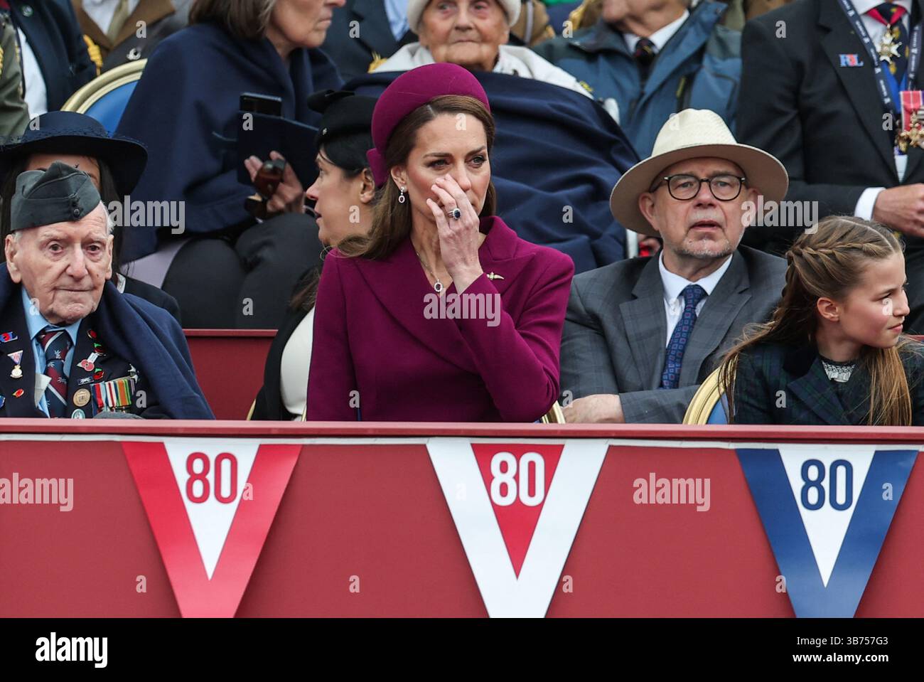 Veteran Bernard Morgan, the Princess of Wales and Princess Charlotte ...