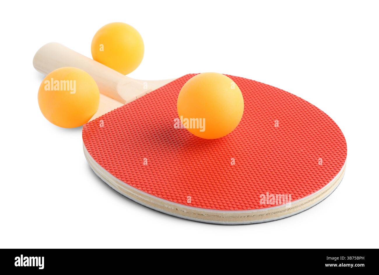 Ping pong racket and balls isolated on white Stock Photo - Alamy