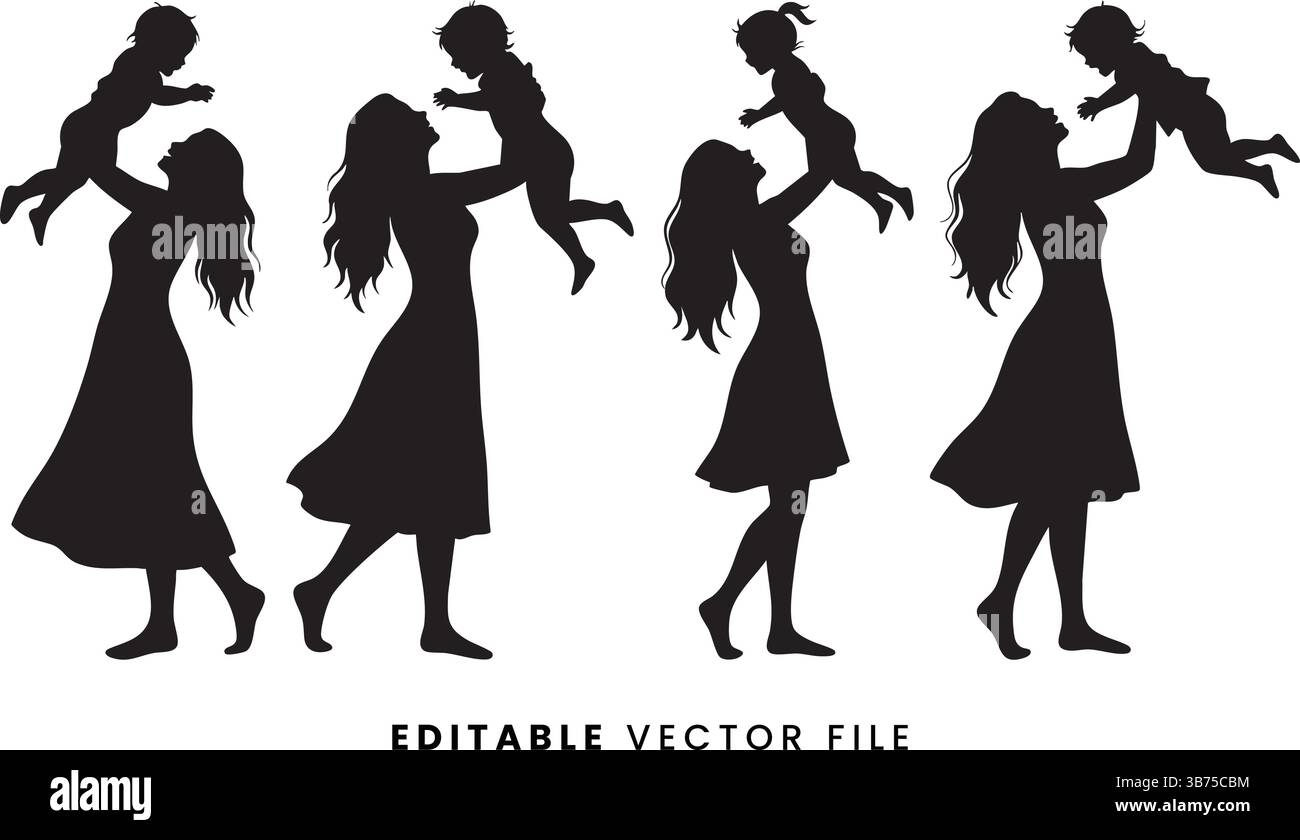 Woman playing happy baby Cut Out Stock Images & Pictures - Alamy