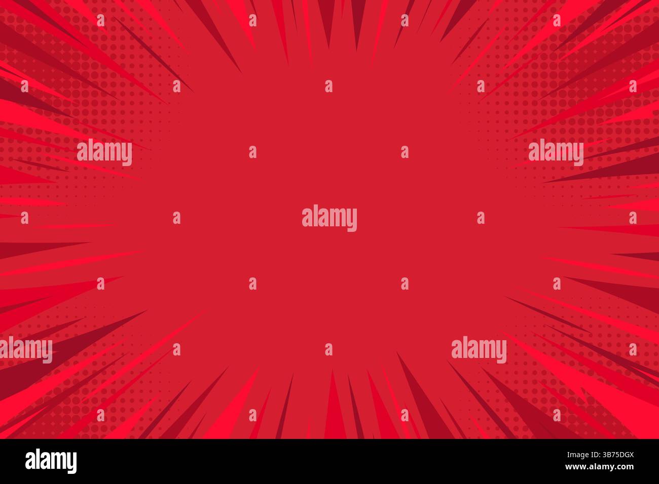 Red Pop Art Comic Background. Red comic halftone style background ...