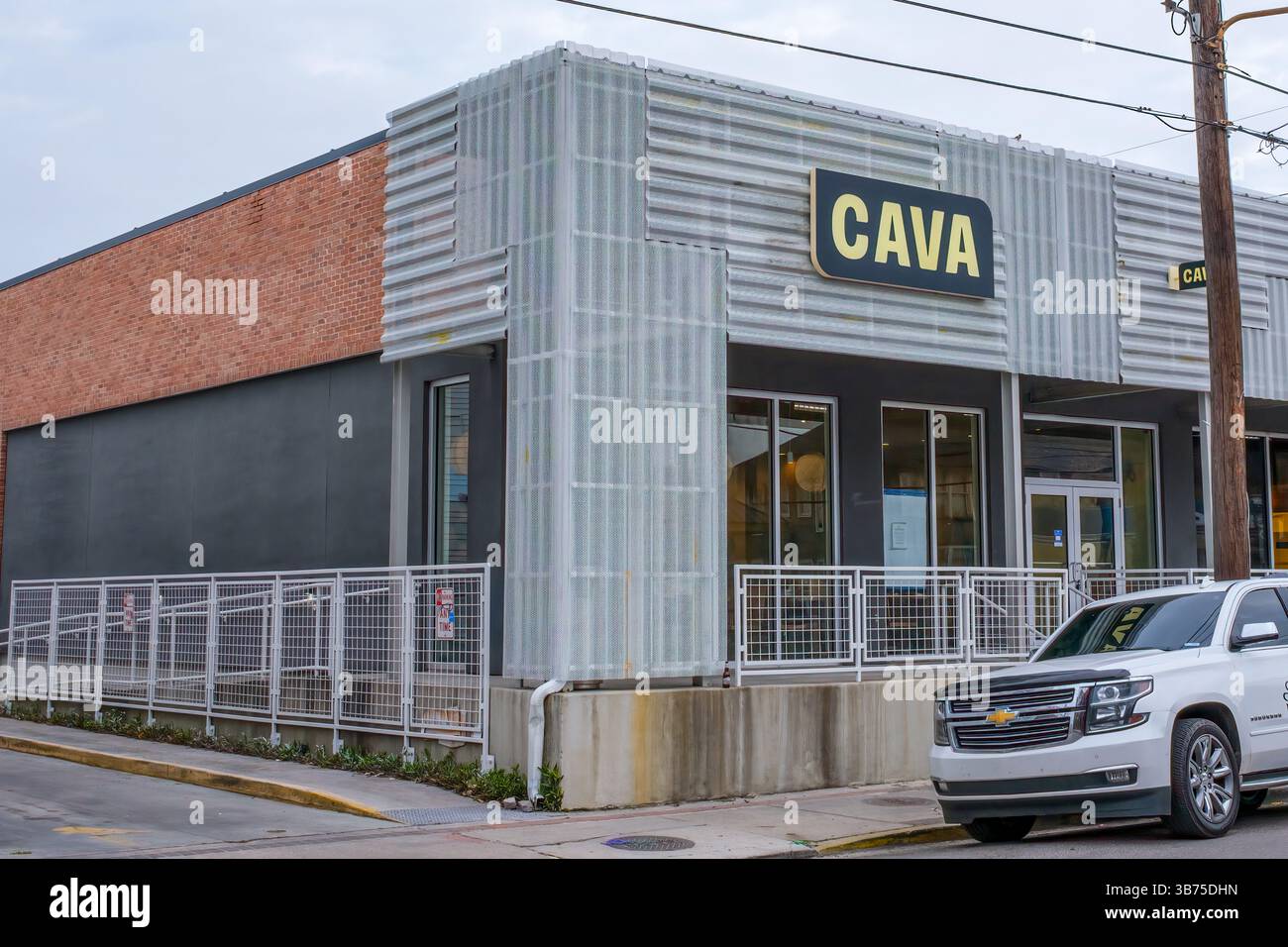 New Orleans, LA, USA - March 4, 2025: Front of Cava Mediterranean ...