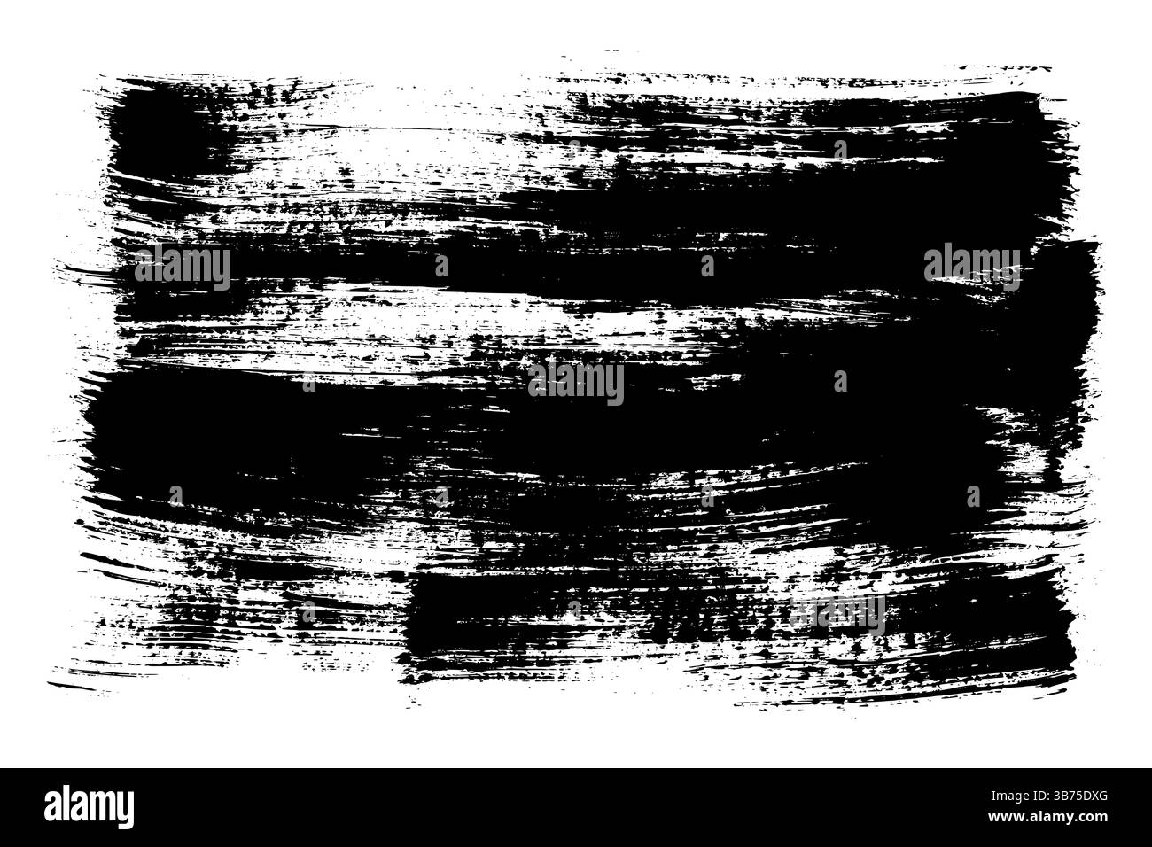 Black Big Retro Brush Stroke Isolated on White Background. Grunge ...