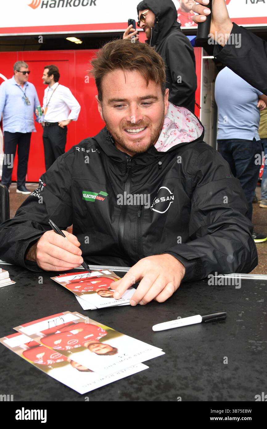 MONACO- Driver Oliver Rowland attends the Monaco E-Prix, Round7 of the ...