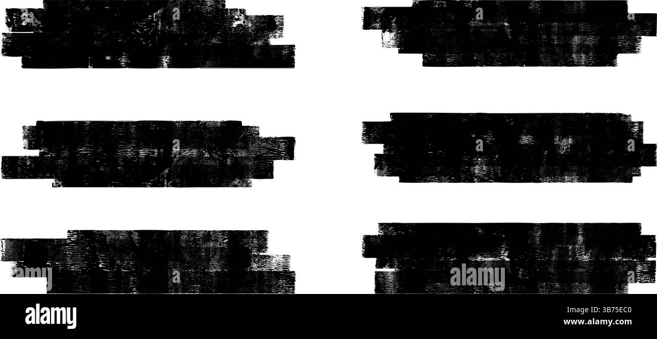 Set of grunge brush strokes. brushstroke banners. Vector illustration ...