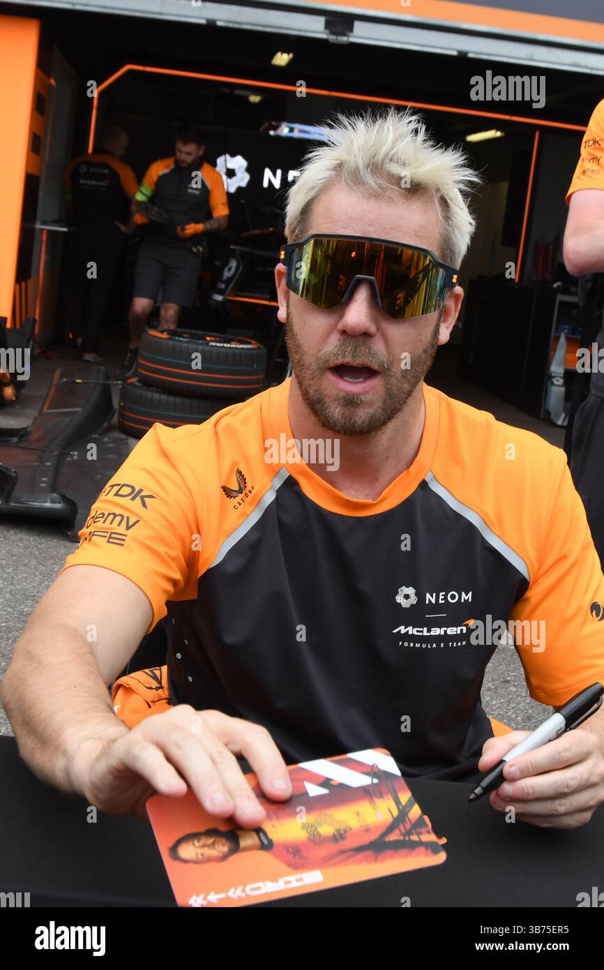 MONACO- Driver Sam Bird during the ABB Formula E World Championship ...