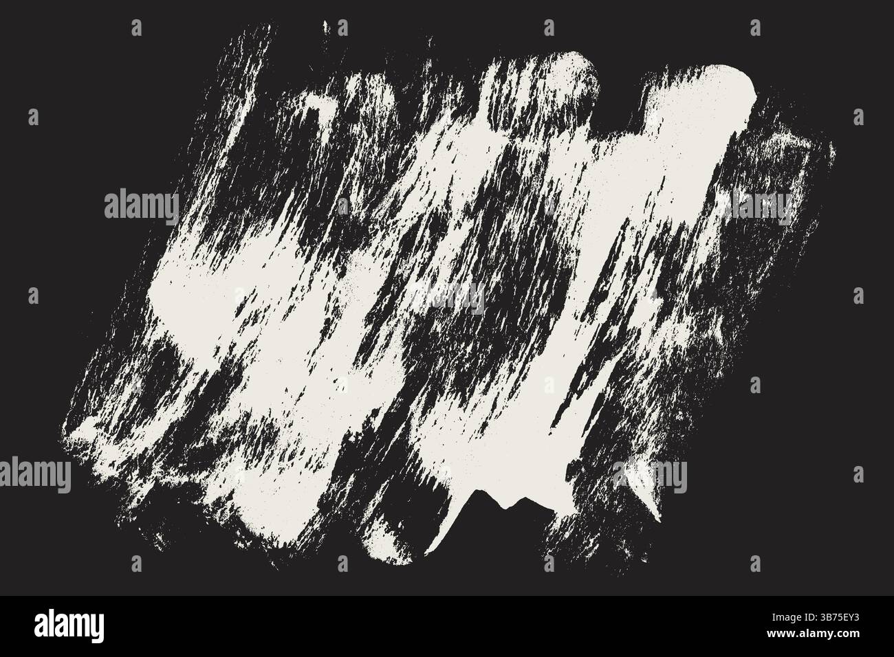 White Thick Grainy Brush Stroke Texture on Black Background. Black ...