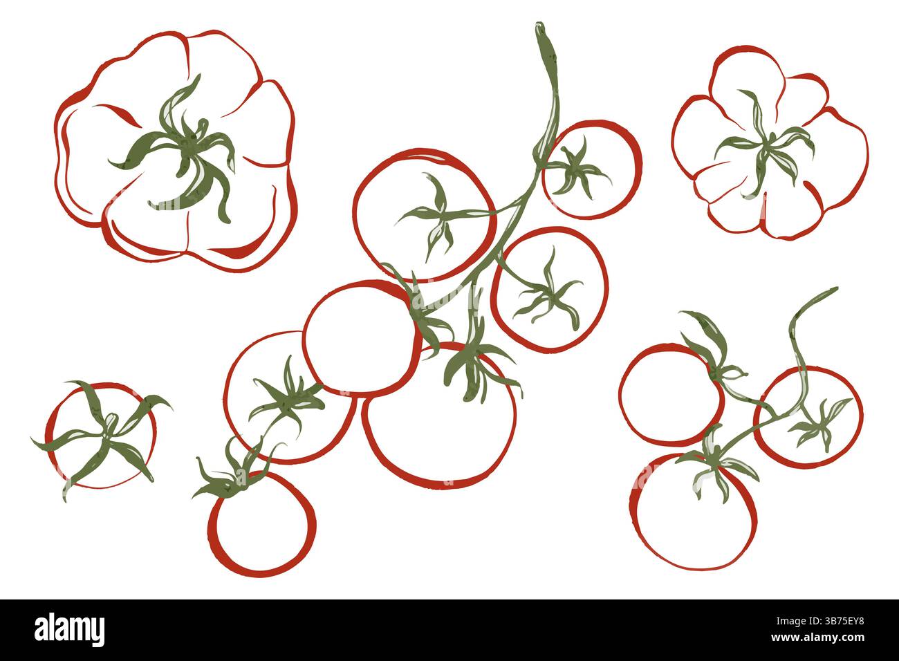 Tomato fresh organic Stock Vector Images - Alamy