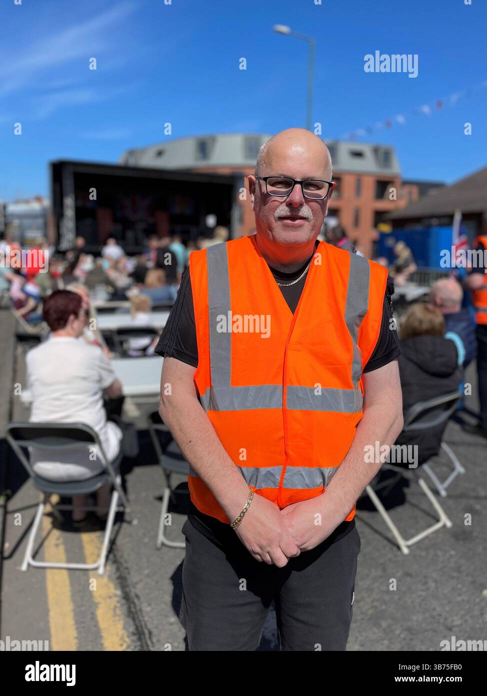 Event organiser Stephen Gough poses for a photo, during a street party ...
