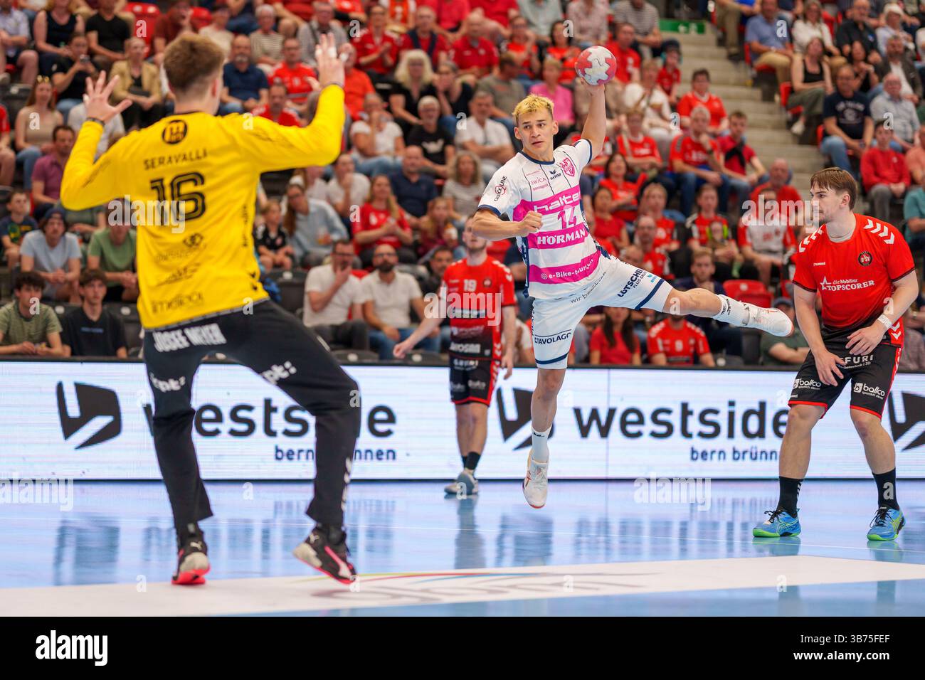 Bern, Switzerland. 1st May, 2025. Gino Steenaerts (14 HC Kriens-Luzern ...