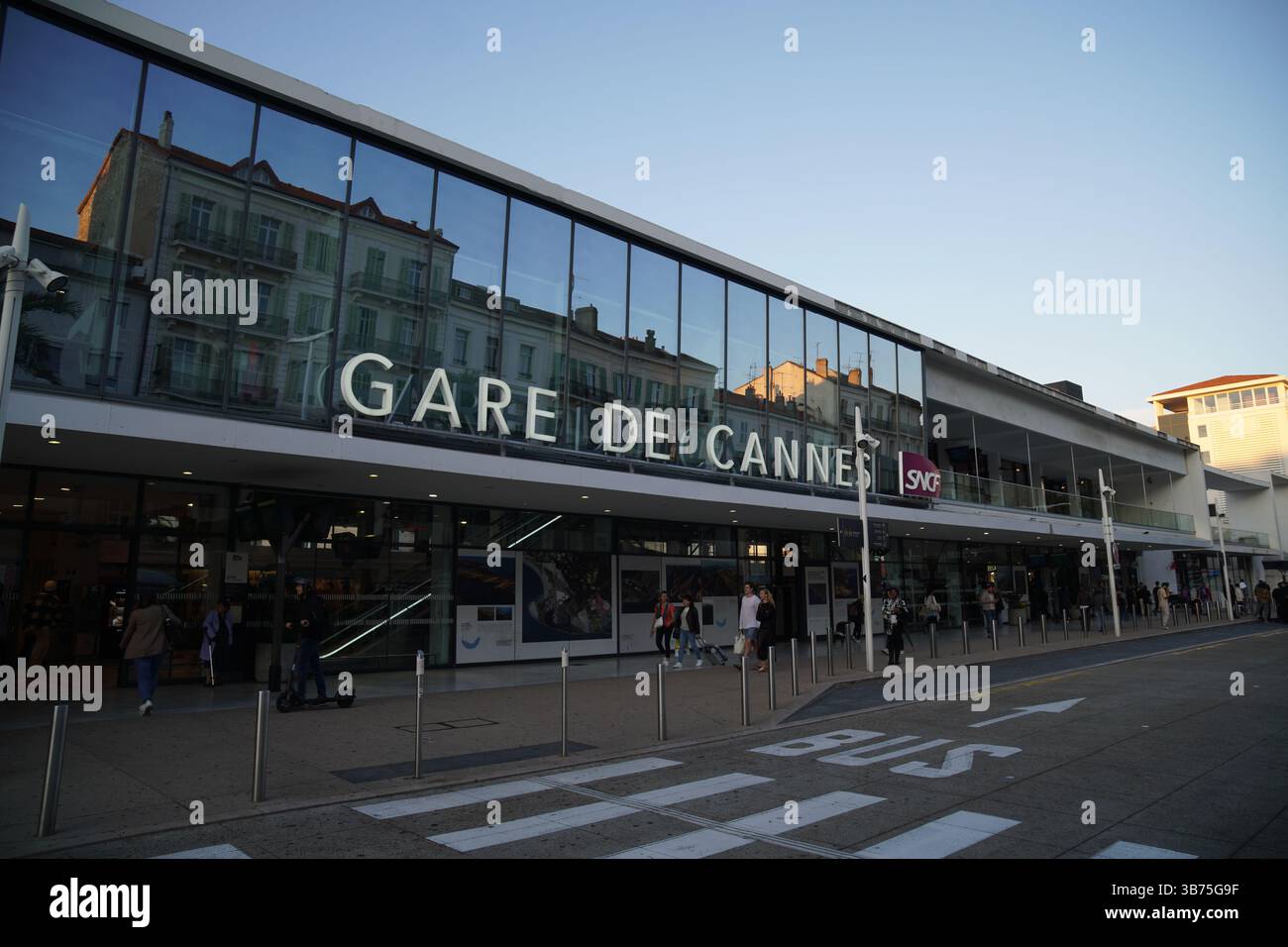 The Facade of Gare de Cannes, Railway Station, Cannes, France Stock ...
