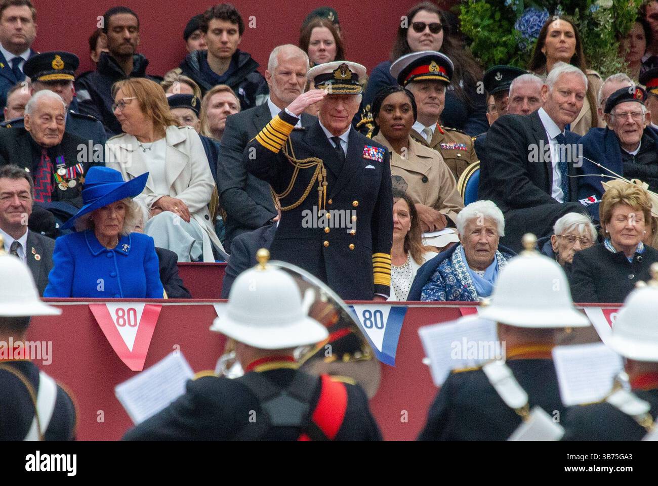 London, England, UK. 5th May, 2025. King CHARLES III is seen during VE ...