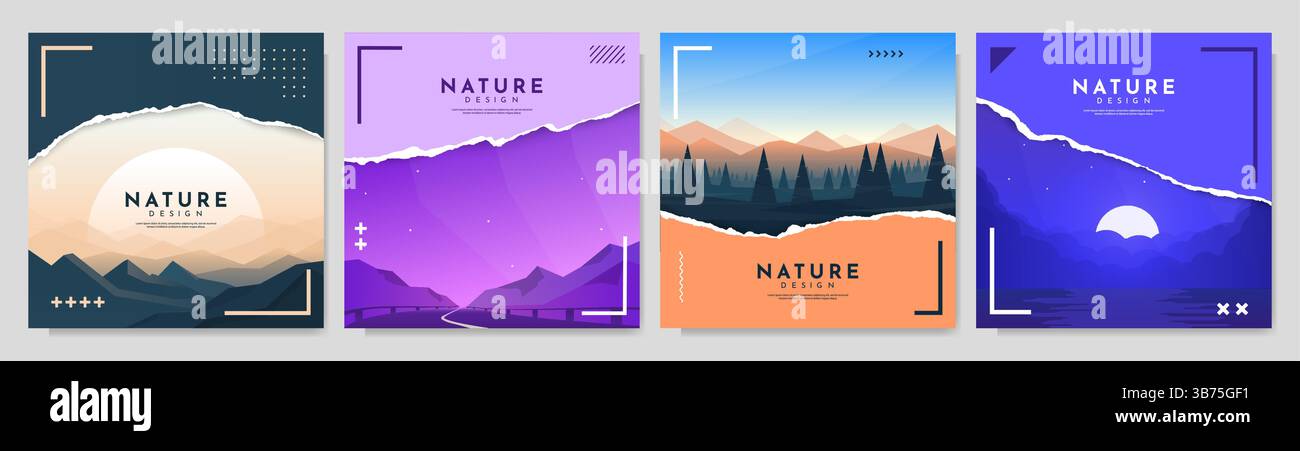 Paper landscapes Stock Vector Images - Alamy