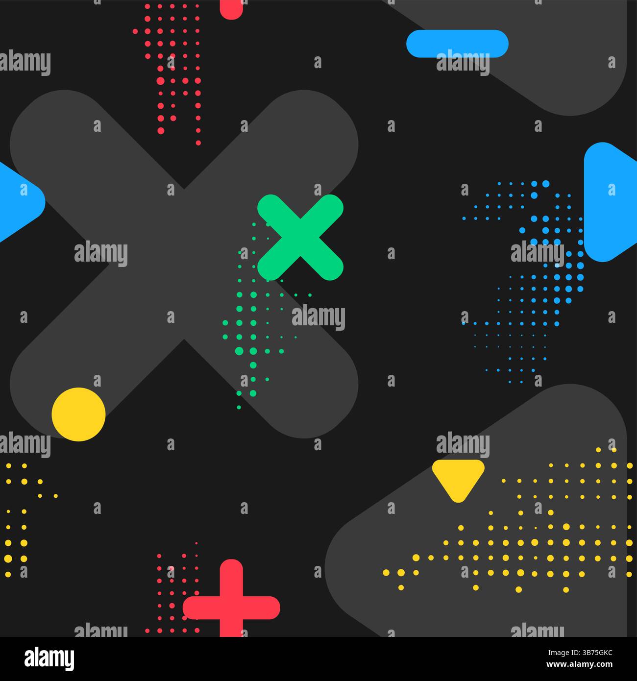 Vector illustration. Vibrant color seamless dark background with ...