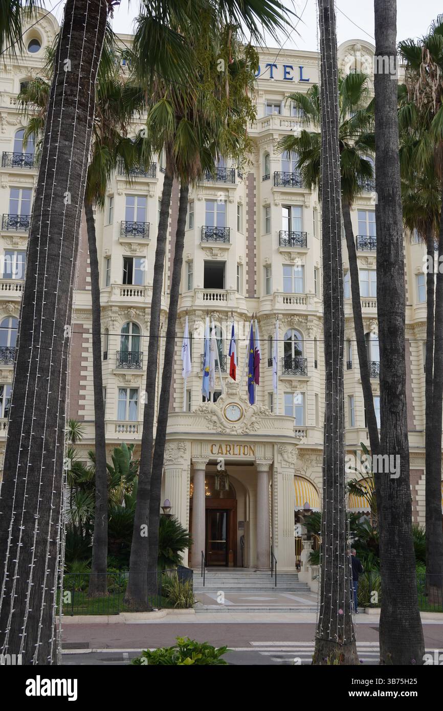 The Entrance of the Carlton Cannes Hotel, People, Cannes, France Stock ...