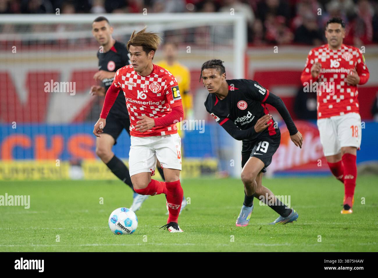 Mainz, Deutschland. 04th May, 2025. Kaishu SANO (MZ) versus Jean-Matteo ...