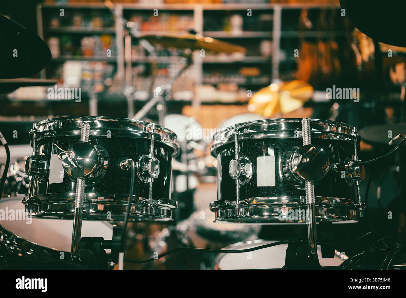 Detail of electronic drum set in store, close up view Stock Photo - Alamy