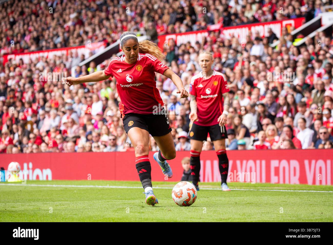 Manchester, UK. 04th May, 2025. Gabby George (3 Manchester United) in ...