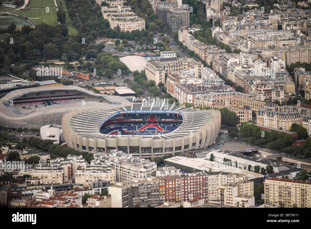Paris, France. 05th May, 2025. File photo - Aerial view of the Parc des ...