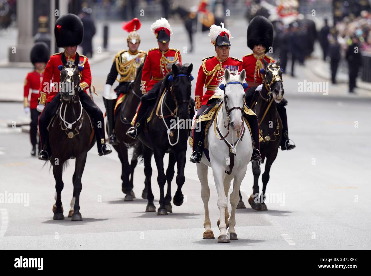 Major General James Bowder, head of the Household Division leads a ...