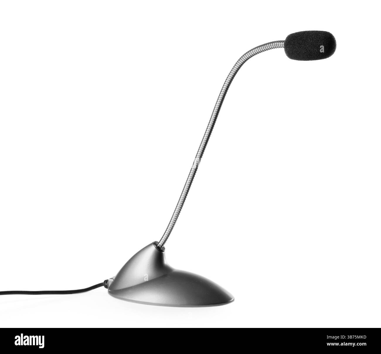 One microphone on white background. Professional audio equipment Stock ...