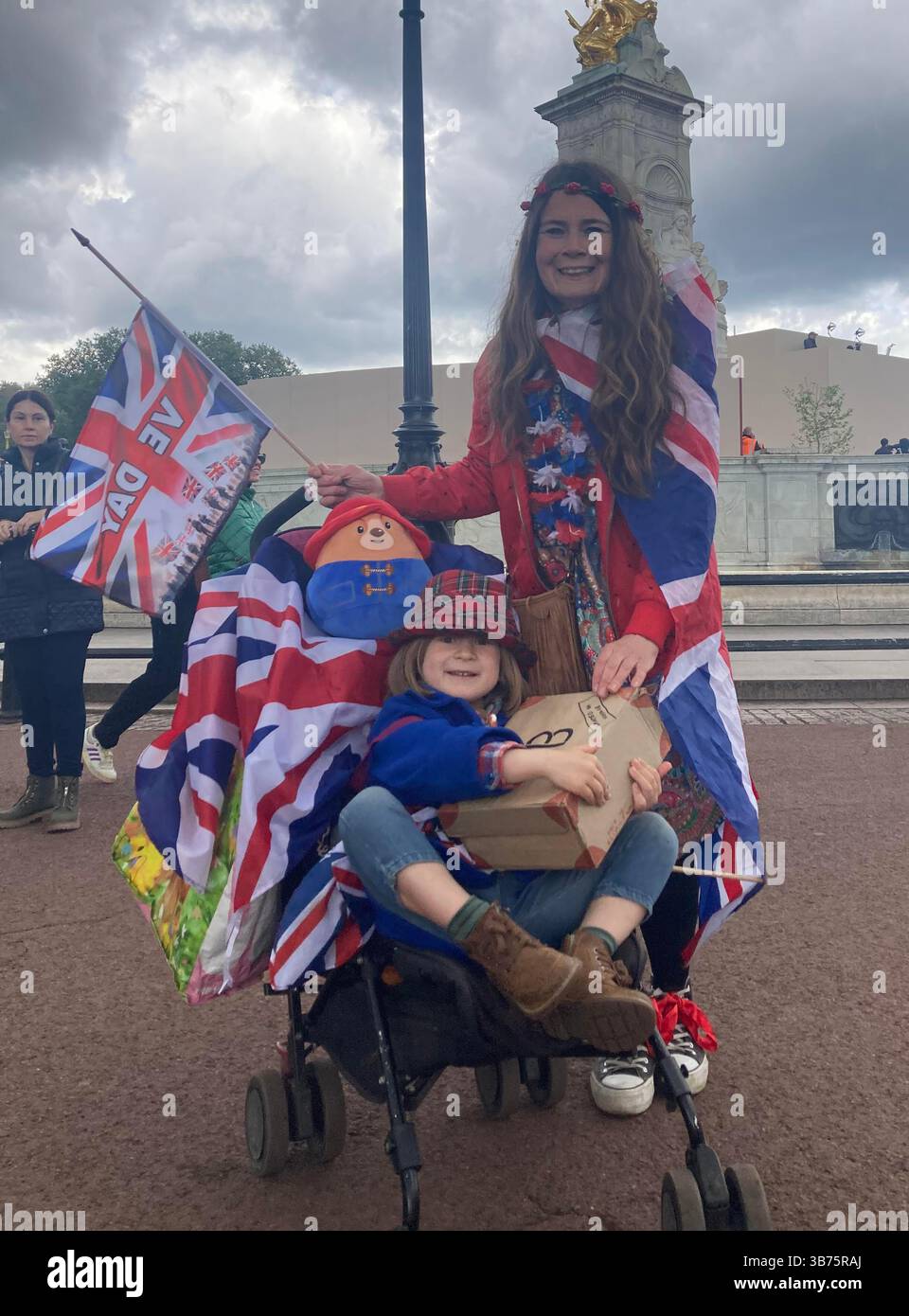 Cristina Li Vigni and Elijah-Finn Li Vigni-Patching, aged five, outside ...