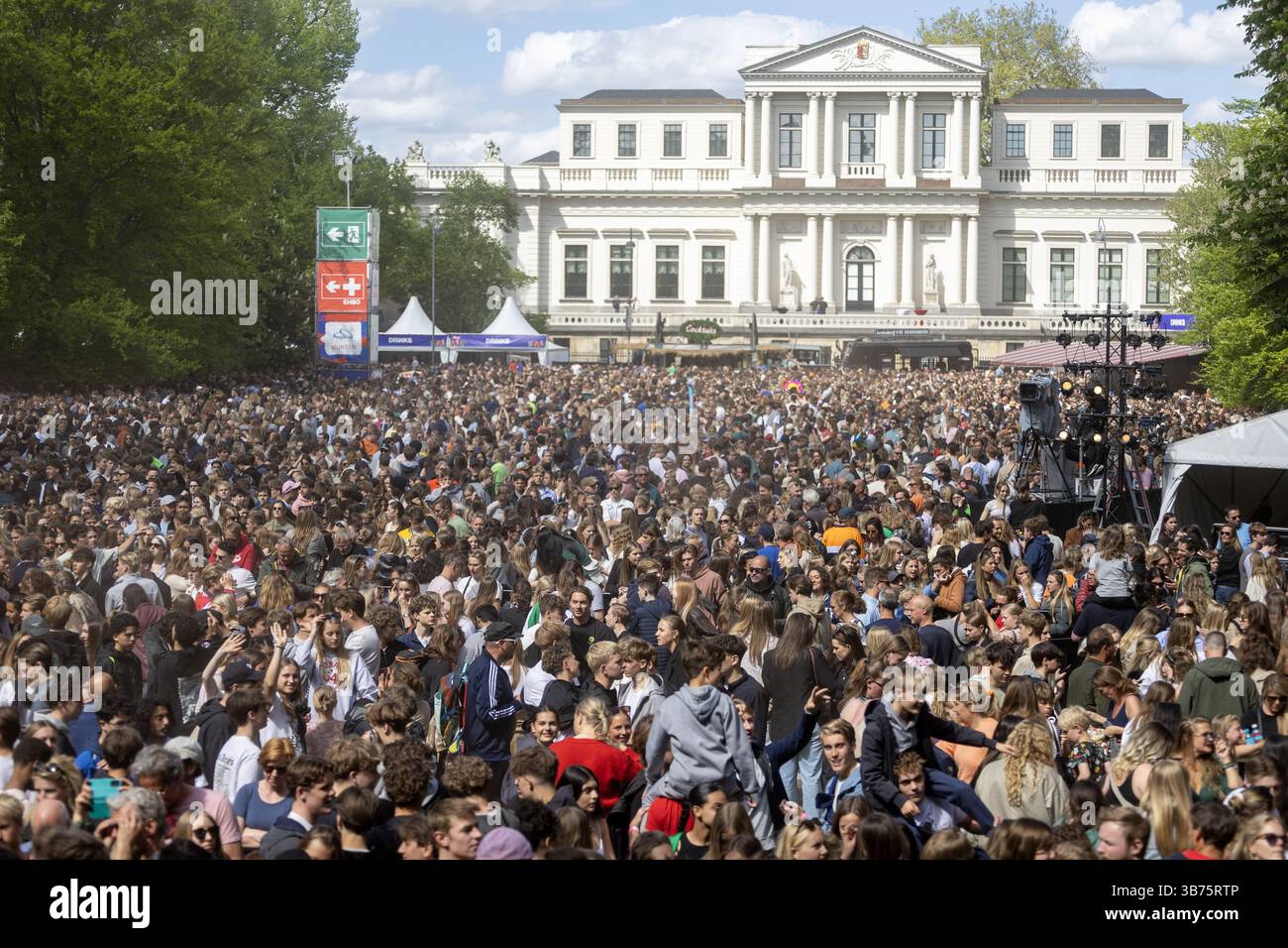 HAARLEM - Overview of the field during the Liberation Pop festival in ...