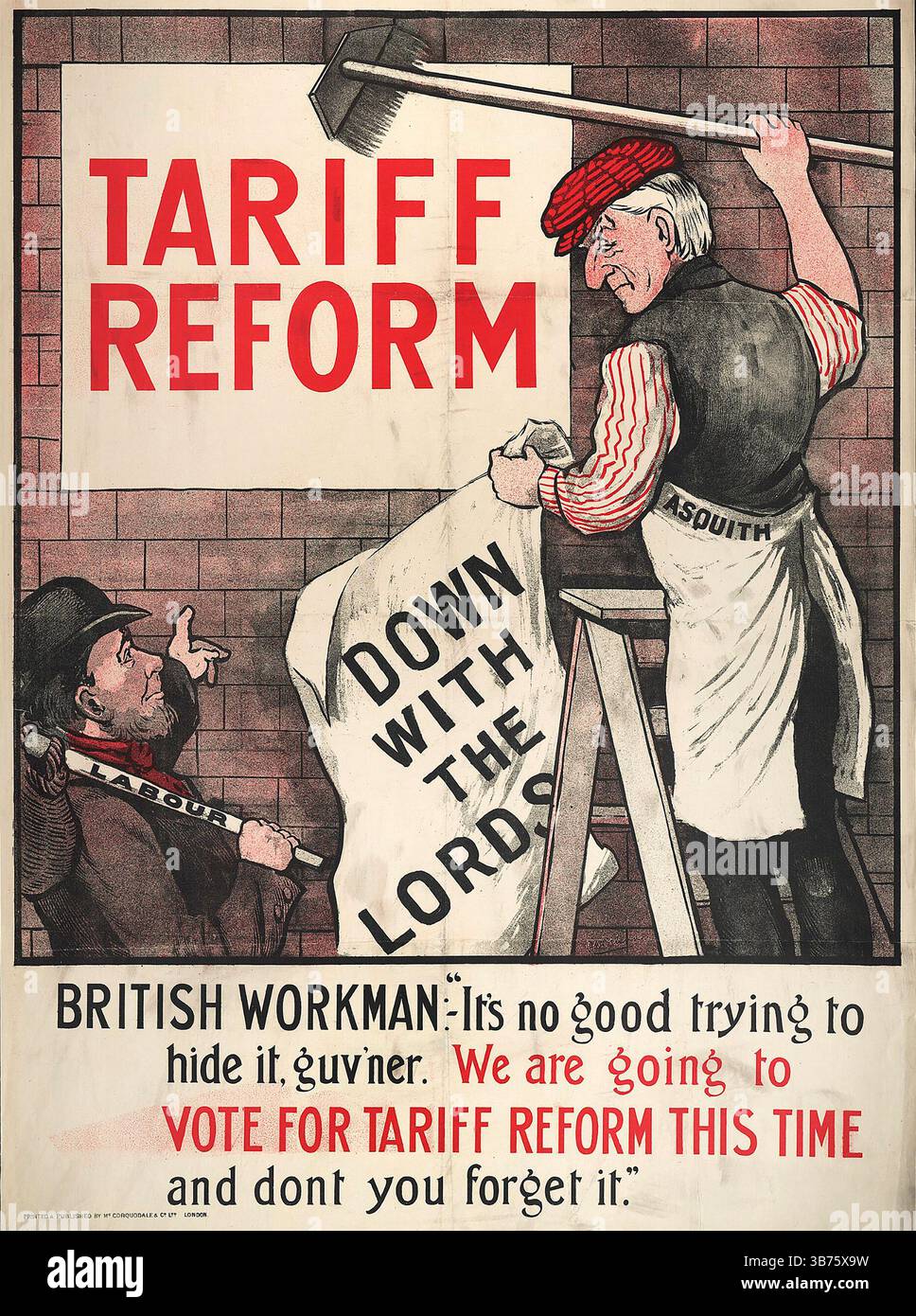 TARIFF REFORM Early British 1920s poster Stock Photo - Alamy