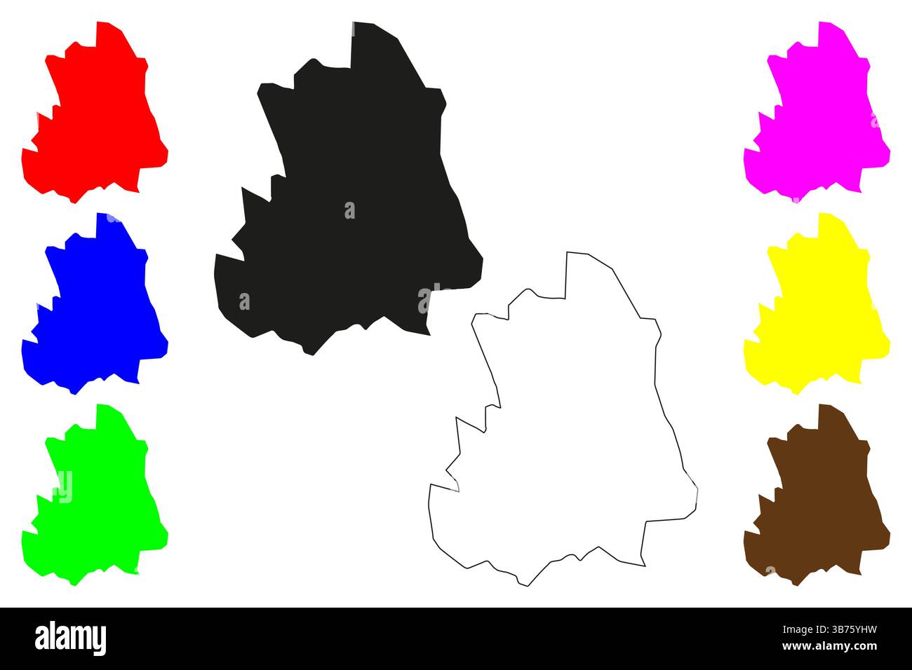 Panipat city (Republic of India, State of Haryana) map vector ...