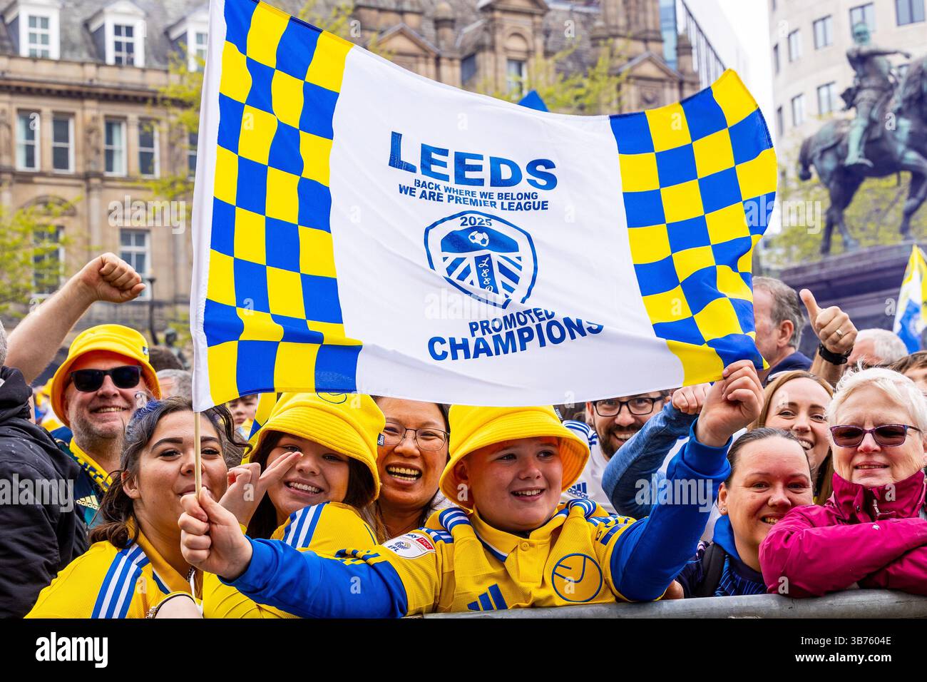 Leeds, UK. 05th May, 2025. Leeds United celebrate promotion to Premier ...