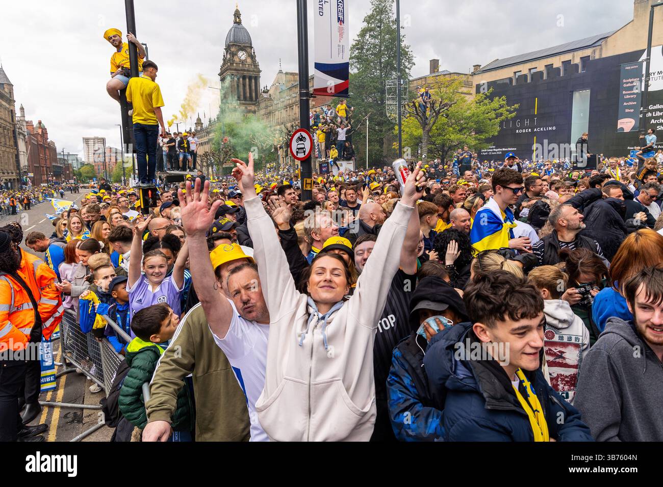 Leeds, UK. 05th May, 2025. Leeds United celebrate promotion to Premier ...