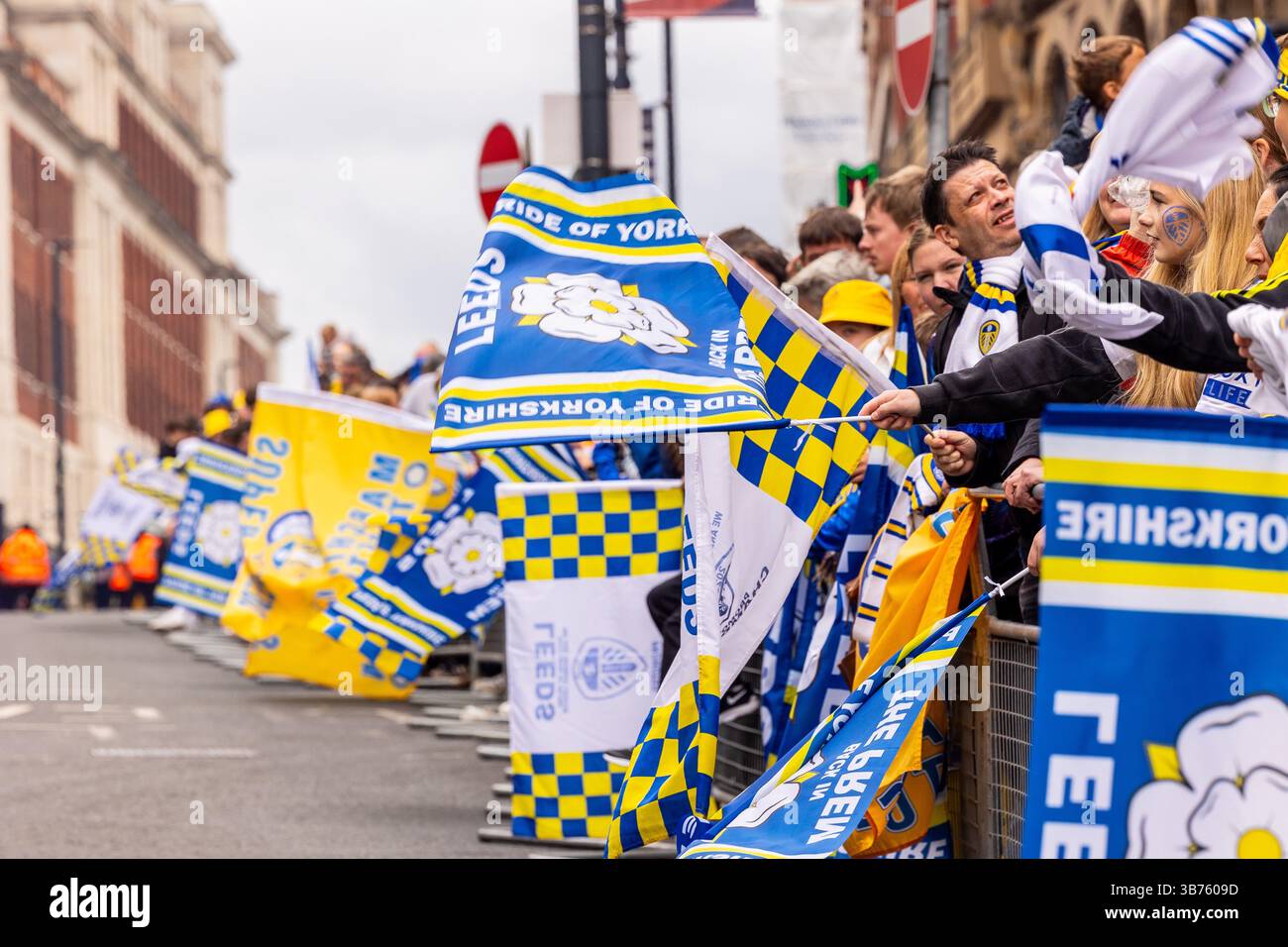 Leeds, UK. 05th May, 2025. Leeds United celebrate promotion to Premier ...