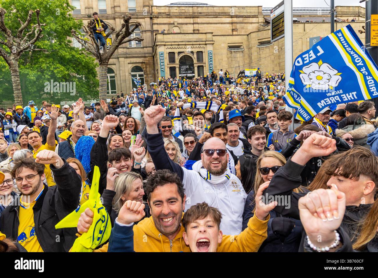 Leeds, UK, 05 May 2025, Leeds United celebrate promotion to Premier ...