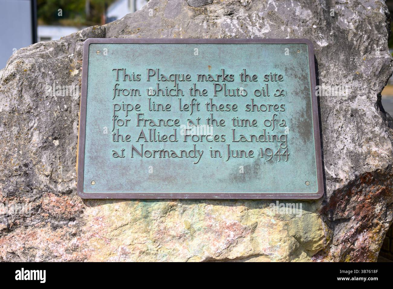 Plaque for pier, destroyed in a storm, Shanklin, Isle of Wight, UK ...