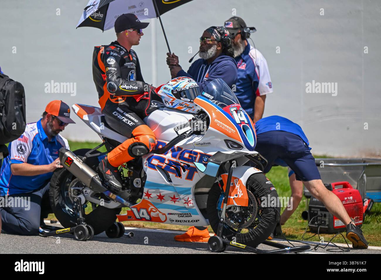 BRASELTON, GA - MAY 04: Orange Cat Racing rider Andrew Lee (14) on the ...