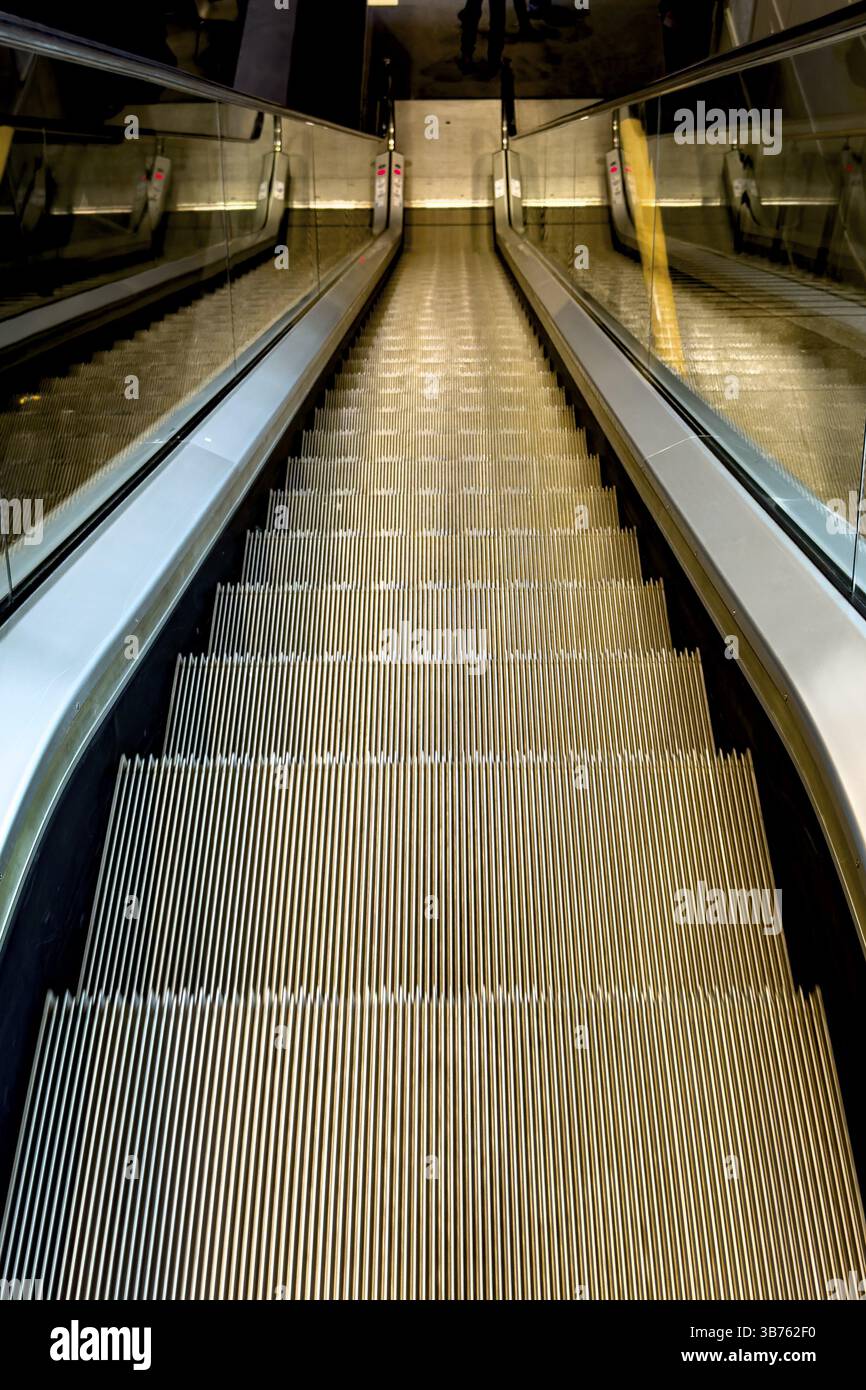 Escalator photographed from top to bottom, international Stock Photo ...