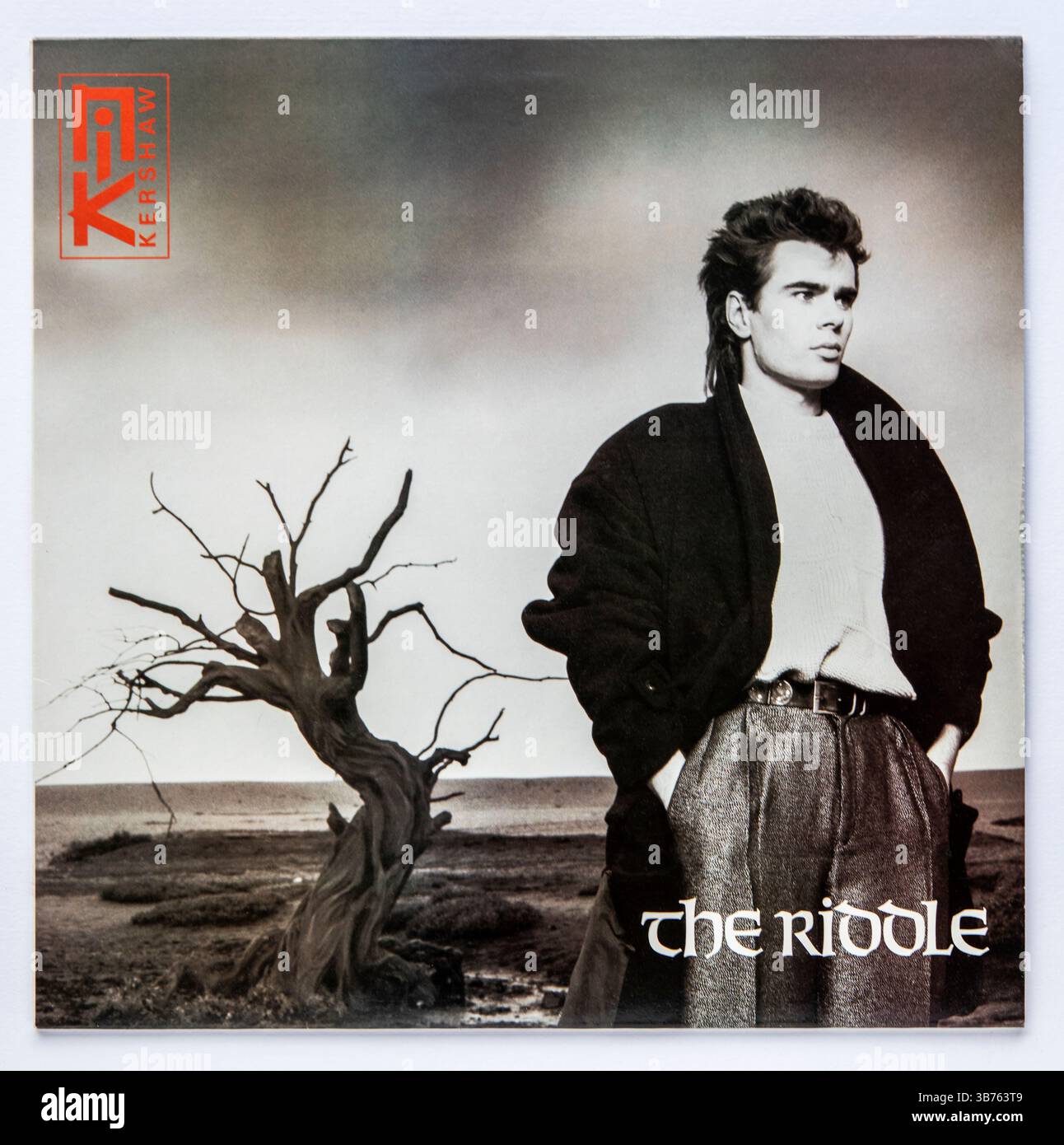 LP cover of The Riddle, the second studio album by Nik Kershaw, which ...